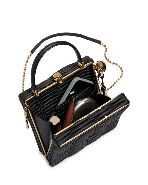 Alexander McQueen Leather Box Top Handle Bag
