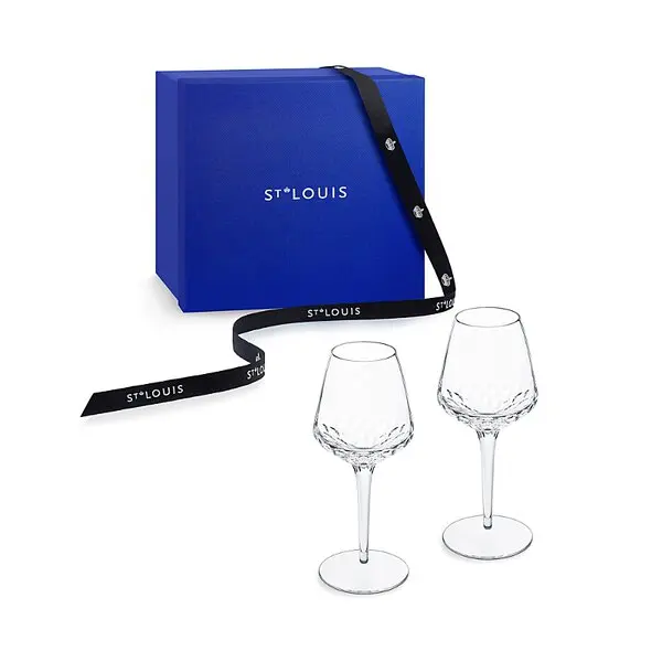 SAINT LOUIS Folia Wine Glasses #4, Set Of 2 - Clear