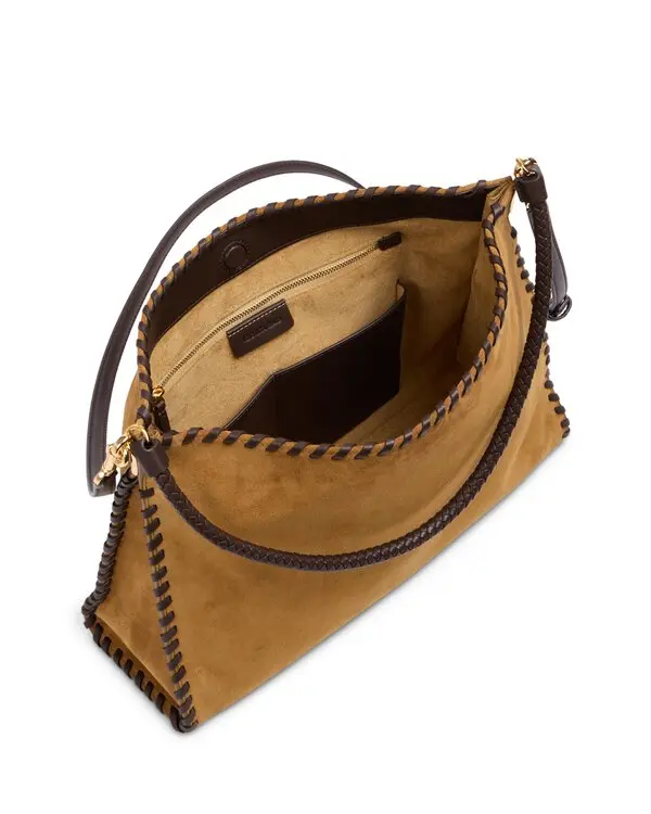 Veronica Beard Vida Suede Shoulder Bag