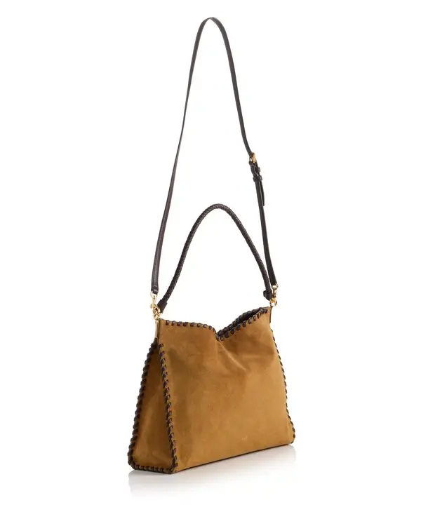 Veronica Beard Vida Suede Shoulder Bag