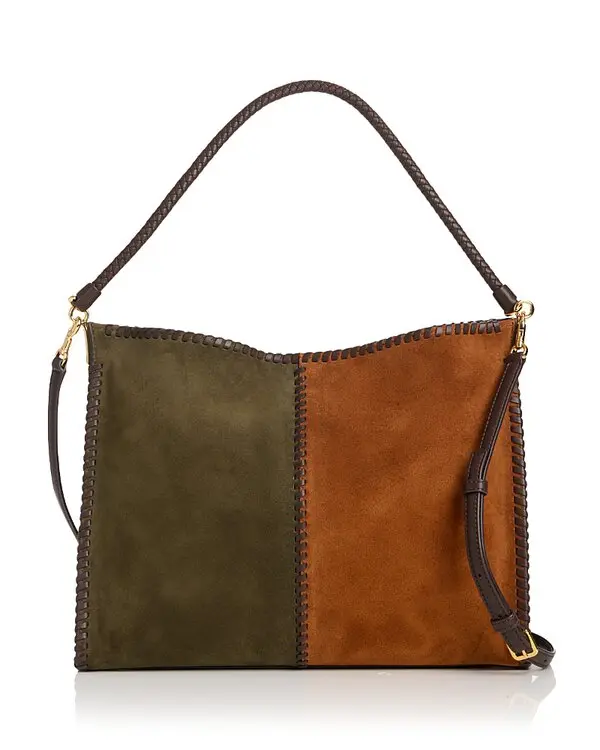 Veronica Beard Vida Suede Shoulder Bag