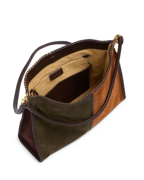 Veronica Beard Vida Suede Shoulder Bag