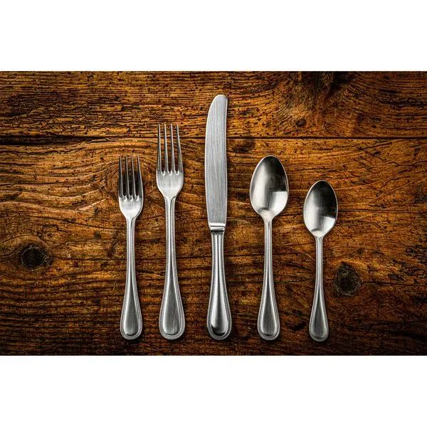 MEPRA 20 Piece Perla Pewter Flatware Set, Service For 4