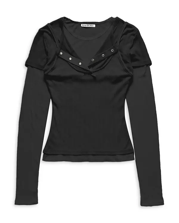Acne Studios Layered Look Top - Black
