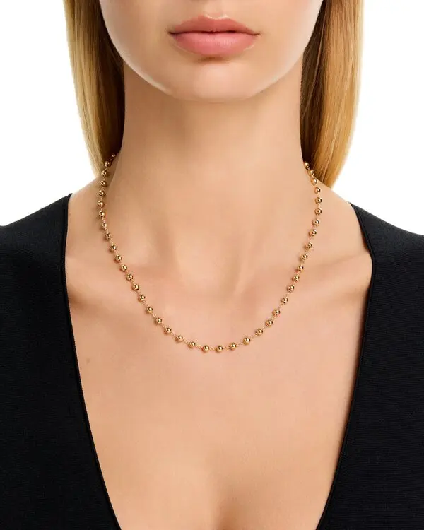 Bloomingdale'S Bead Link Chain Necklace In 14k Yellow 18