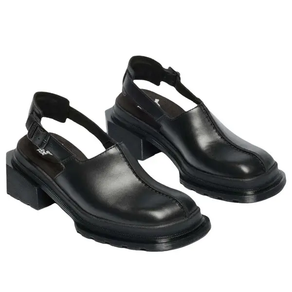 Dr. Martens Maybole Square Toe Leather Mules