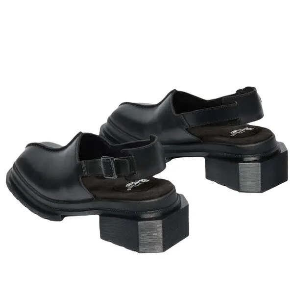 Dr. Martens Maybole Square Toe Leather Mules
