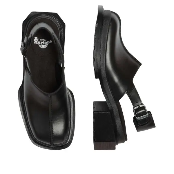 Dr. Martens Maybole Square Toe Leather Mules