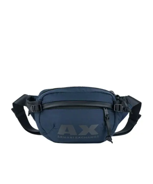 Armani Exchange Zippered Waist Bag - Blue