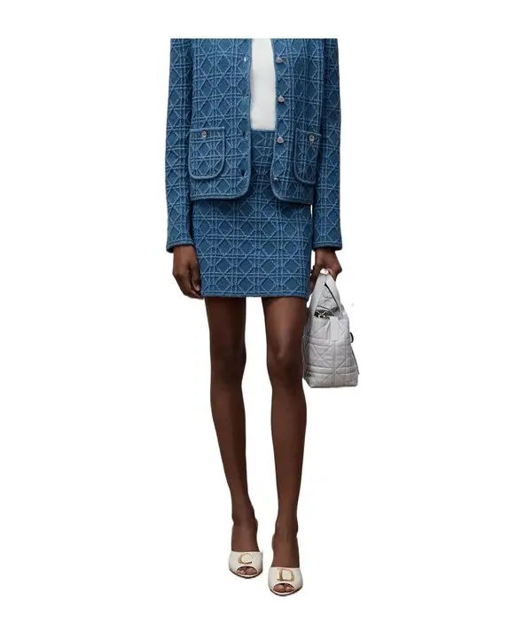 Dior Macrocannage Straight Miniskirt