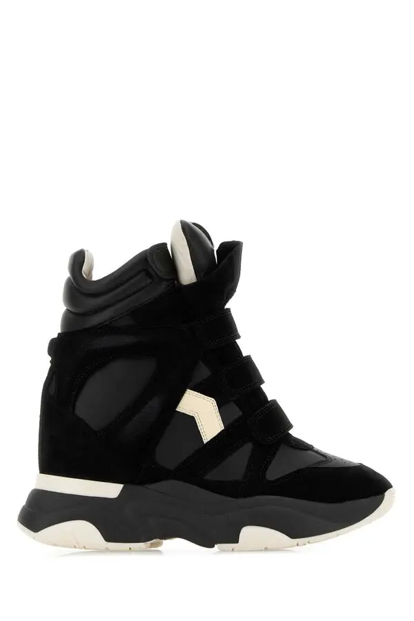 Isabel Marant Étoile Suede And Leather Balskee Sneakers - Black