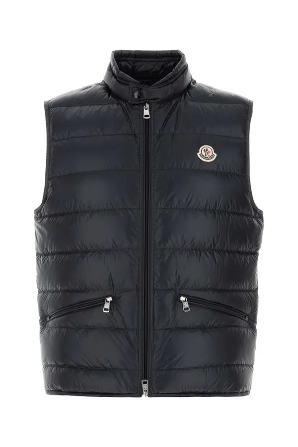 Moncler Navy Nylon Sleeveless Gui Down Jacket
