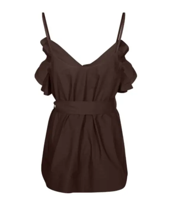 P.a.r.o.s.h Ruffled Belted Blouse