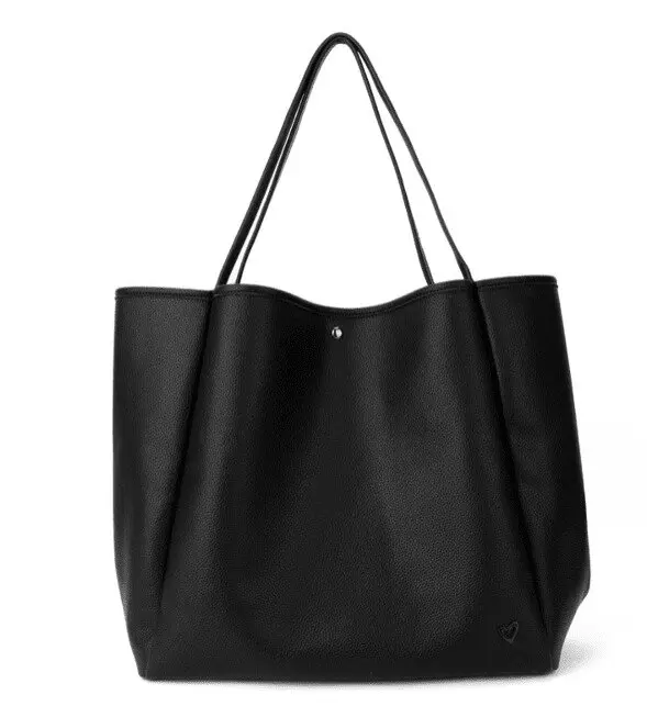 PRENELOVE Keele Oversized Vegan Leather Tote - Black