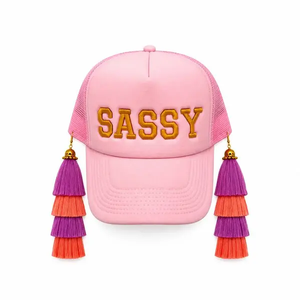 JULIA CLANCEY Sassy Tassel Swinglet Trucker Cap - Pink