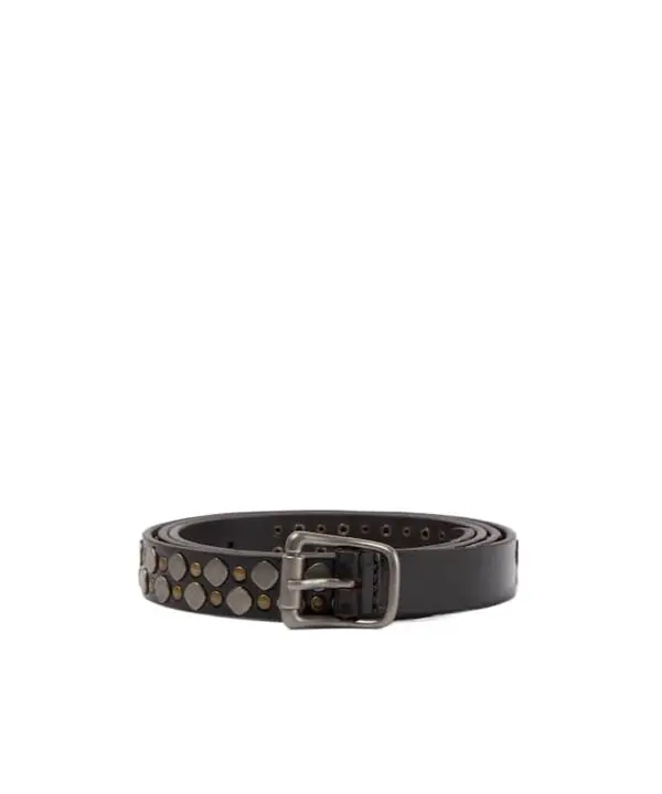 LEMAIRE Studded Leather Belt - Black