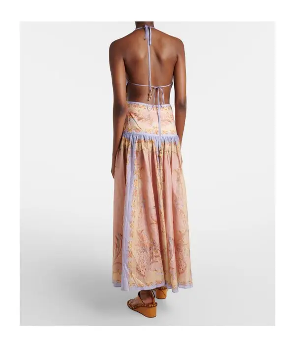 Zimmermann Indra Cotton And Silk-blend Maxi Dress