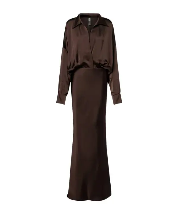 Norma Kamali Satin Gown - Black
