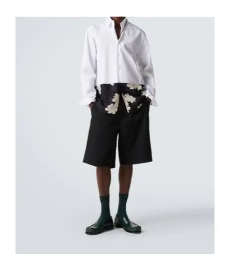 Dries Van Noten Paneled Cotton Poplin Shirt