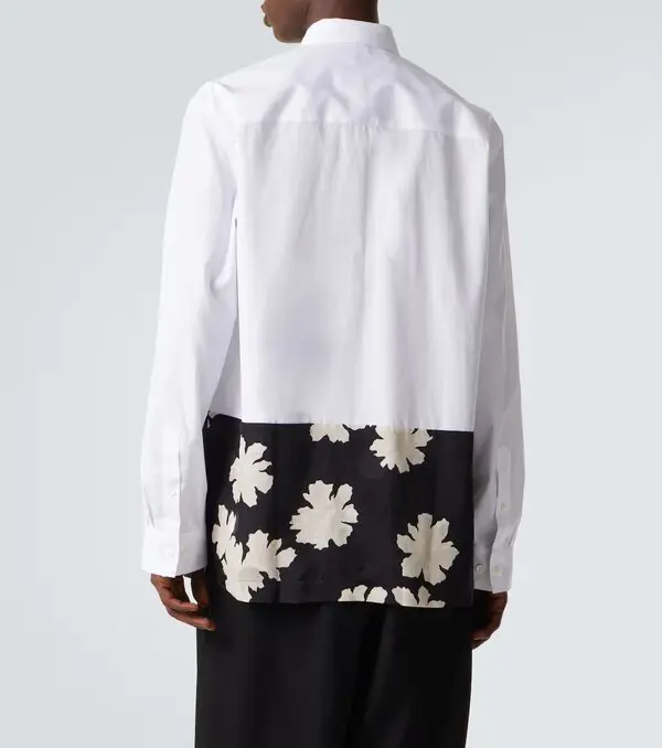 Dries Van Noten Paneled Cotton Poplin Shirt