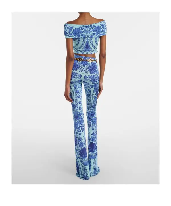 Etro Printed Jersey Flared Leggings