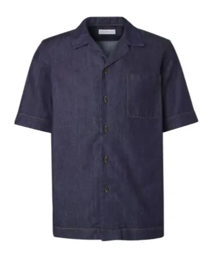 Dries Van Noten Cotton Denim Bowling Shirt
