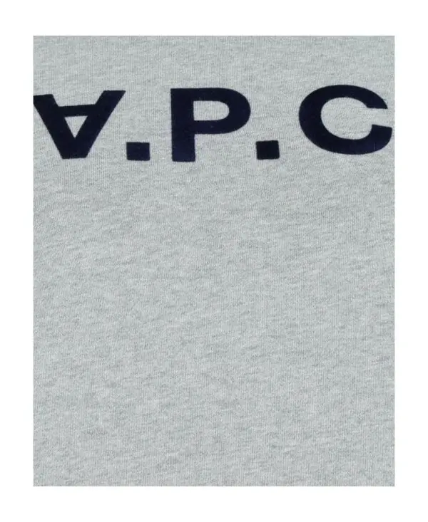 A.p.c. Flocked Logo Crewneck Sweatshirt