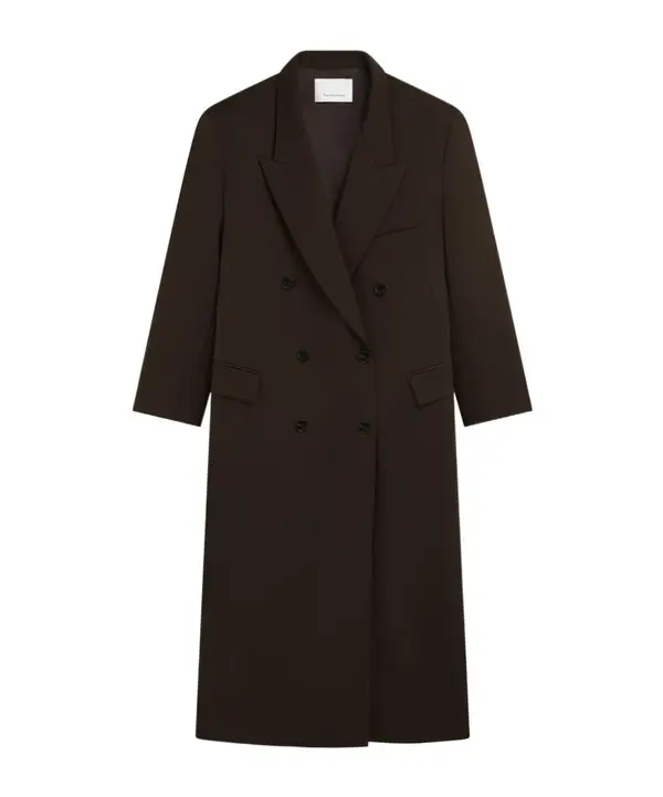 THE FRANKIE SHOP Jane Double-breasted Coat - Brown