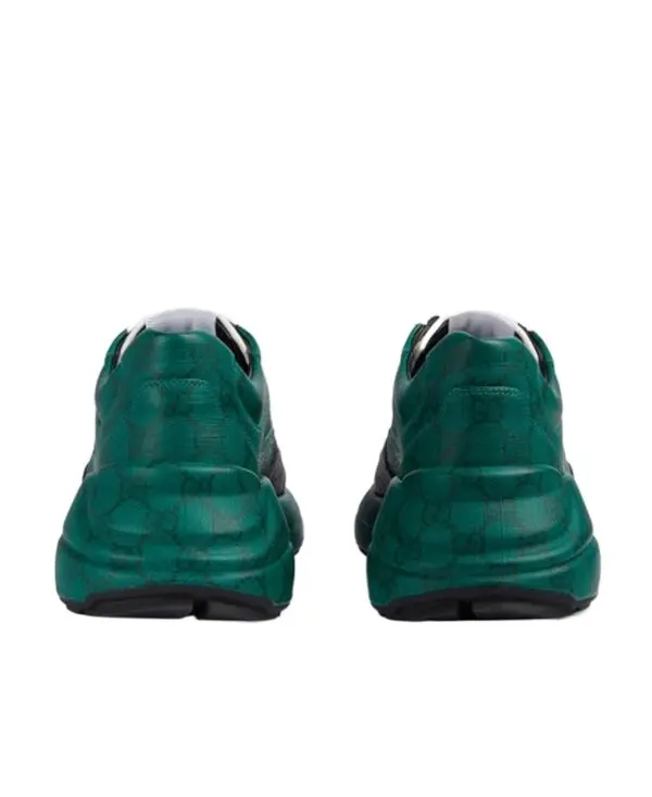 Gucci Gg Rhyton Supreme-canvas Sneakers - Green