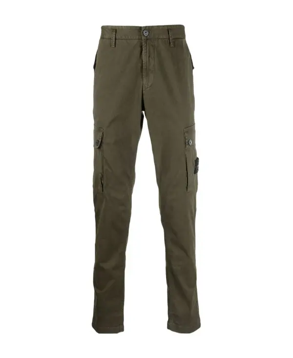 Stone Island Compass Motif Straight-leg Trousers