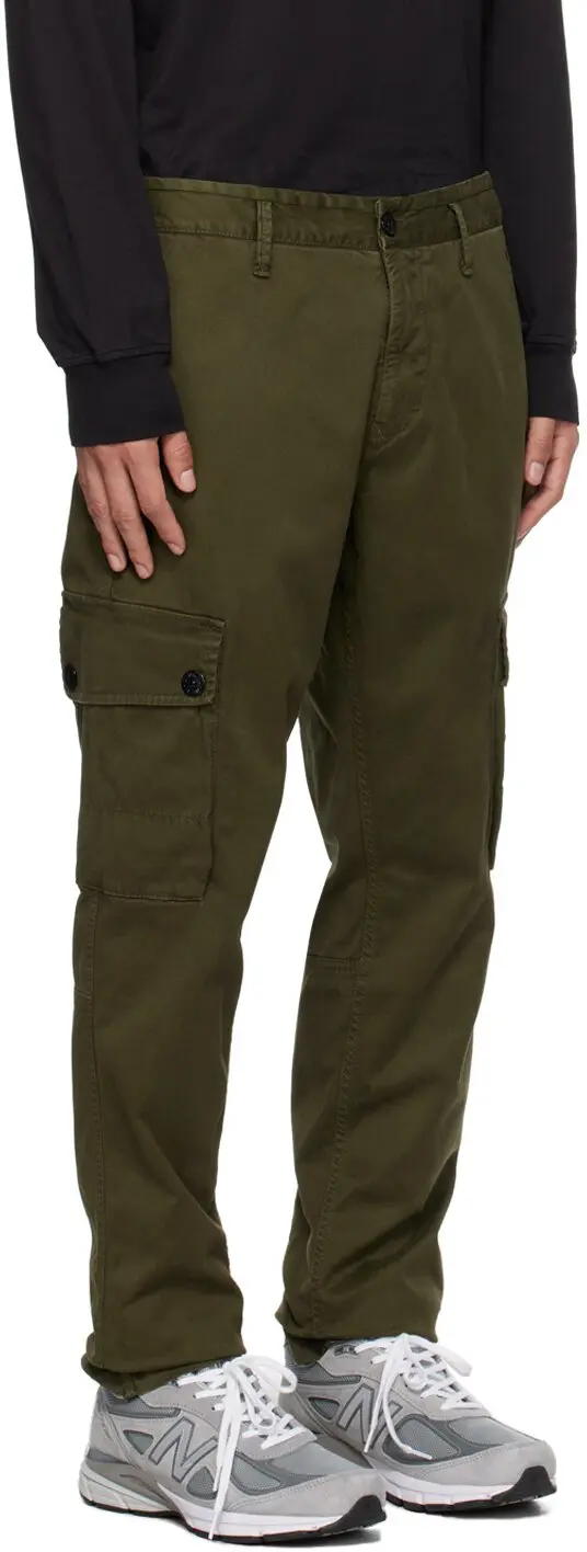 Stone Island Compass Motif Straight-leg Trousers
