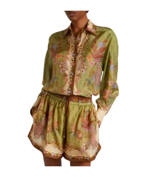 Zimmermann Print Long-sleeve Shirt