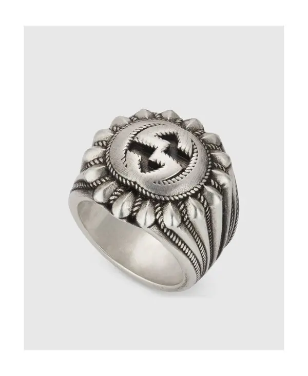 Gucci Interlocking G Engraved Ring