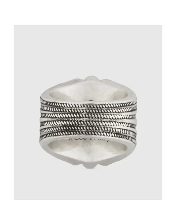 Gucci Interlocking G Engraved Ring