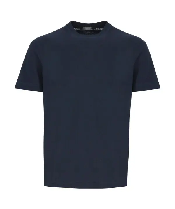 ZANONE Short-sleeved Straight-hem Crewneck T-shirt - Black