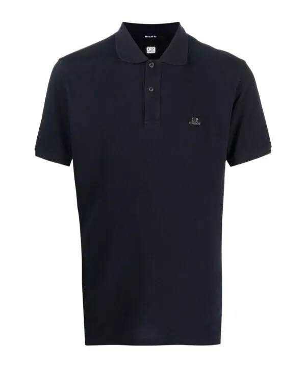 C.P. COMPANY Cotton Polo Shirt - Black