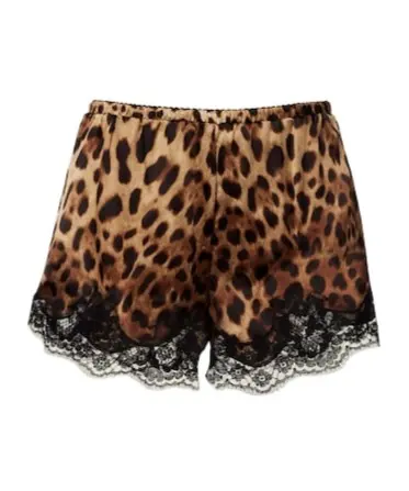 Dolce & Gabbana Leopard-print Silk-blend Shorts
