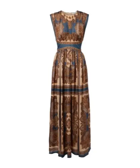 Zimmermann Mahon Printed Silk Maxi Dress - Brown