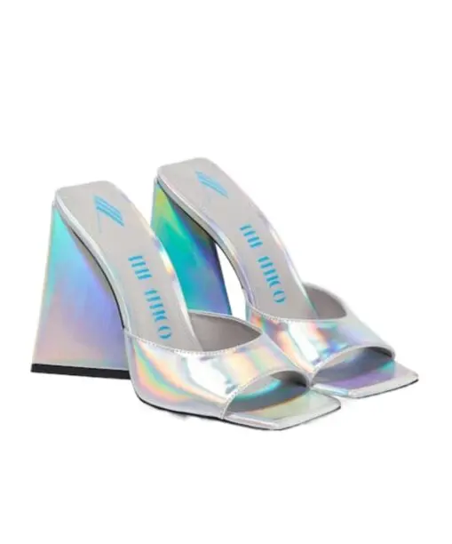 Attico Devon Metallic Leather High-heeled Sandals