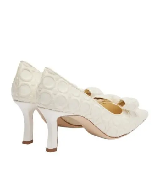 Manolo Blahnik Embroidered Satin Pumps