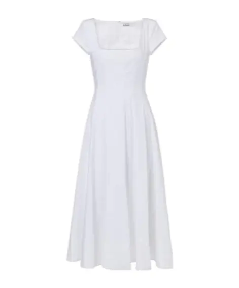 Staud Wells Pleated Midi Dress