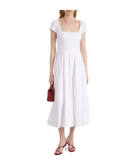 Staud Wells Pleated Midi Dress