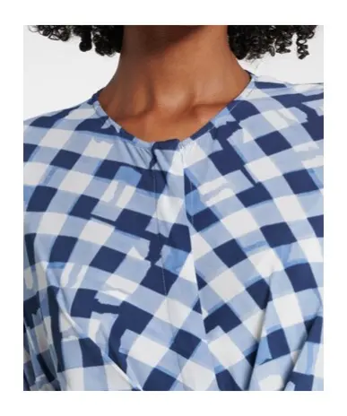 Proenza Schouler Checked Gathered Midi Dress
