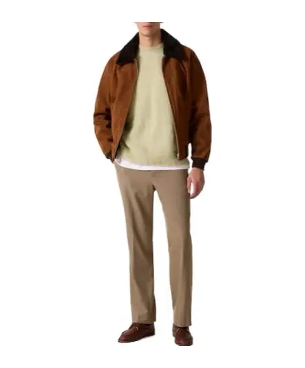 Auralee Shearling-trimmed Suede Aviator Jacket