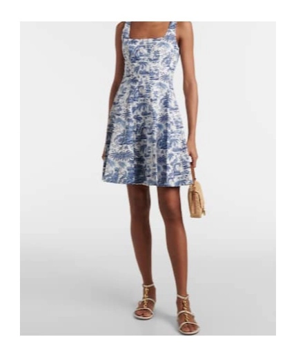 Staud Wells Floral Cotton Minidress