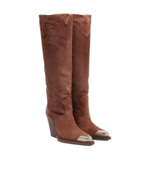 Paris Texas Suede Cowboy Boots