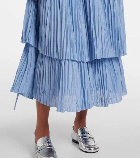 Proenza Schouler White Label Clyne Pleated Jersey Maxi Dress