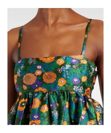 ALEMAIS Printed Open-back Midi Dress