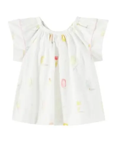 Bonpoint Printed Cotton Poplin Blouse - White