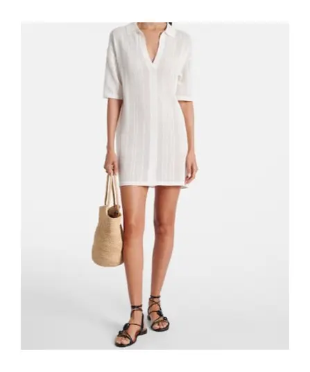 Velvet By Graham & Spencer Mila Cotton Pointelle Minidress